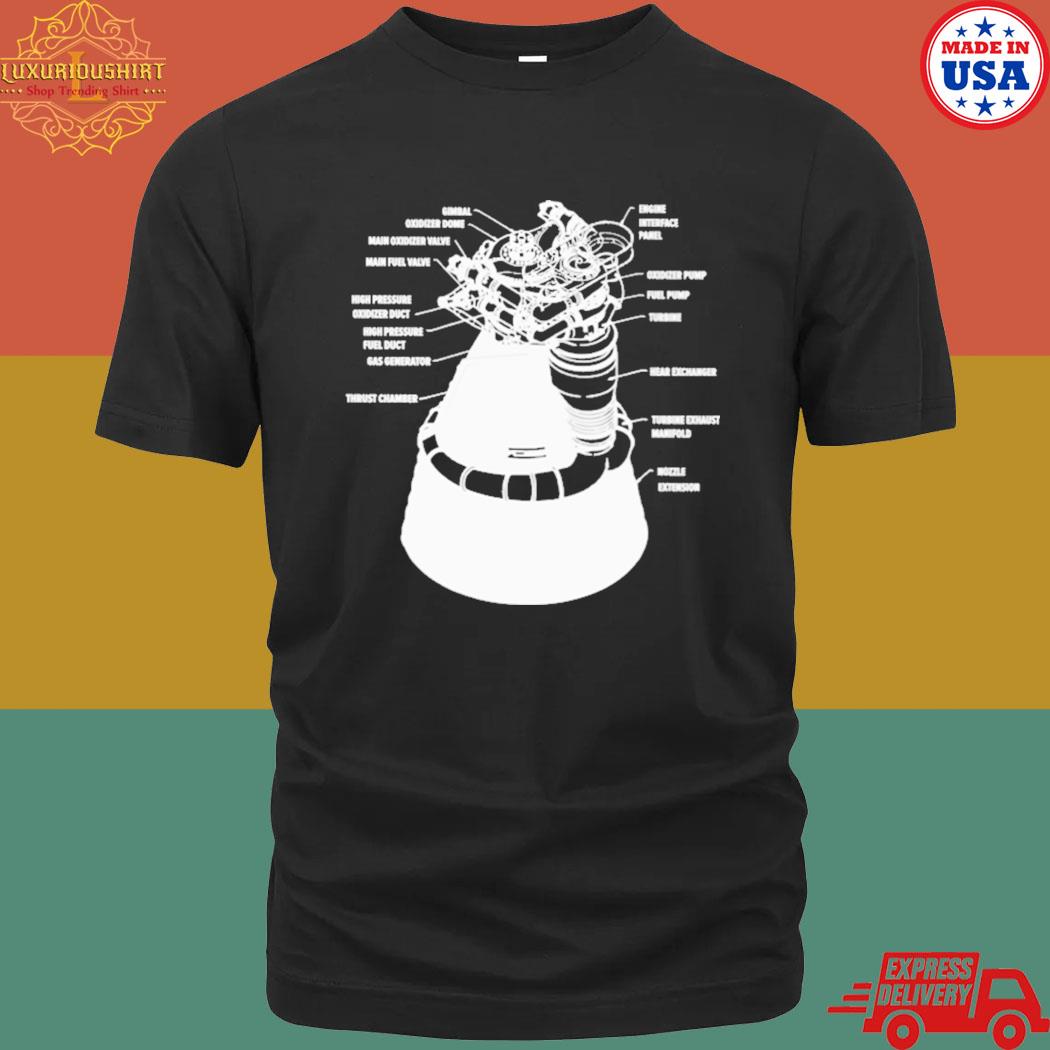 Official F-1 Engine Schematics Gimbal Engine shirt – 20fashionteeshirt