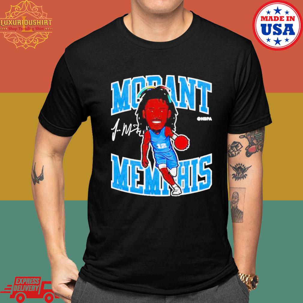 Official Ja Morant Memphis Cartoon Player Signature Shirt ...