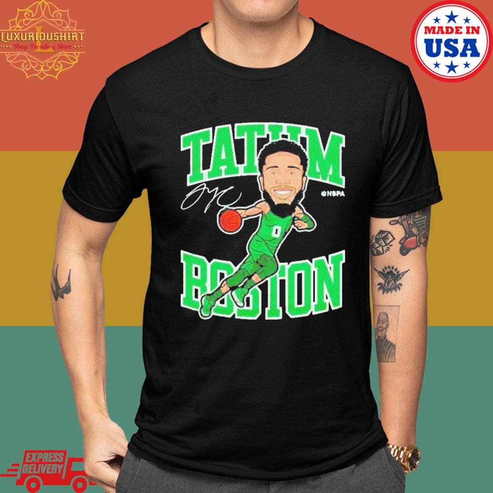 Official Jayson Tatum Boston Cartoon Player Signature Shirt ...