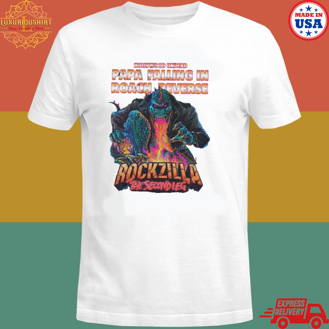 Official Papa roach rockzilla the second leg tour 2023 T-shirt ...