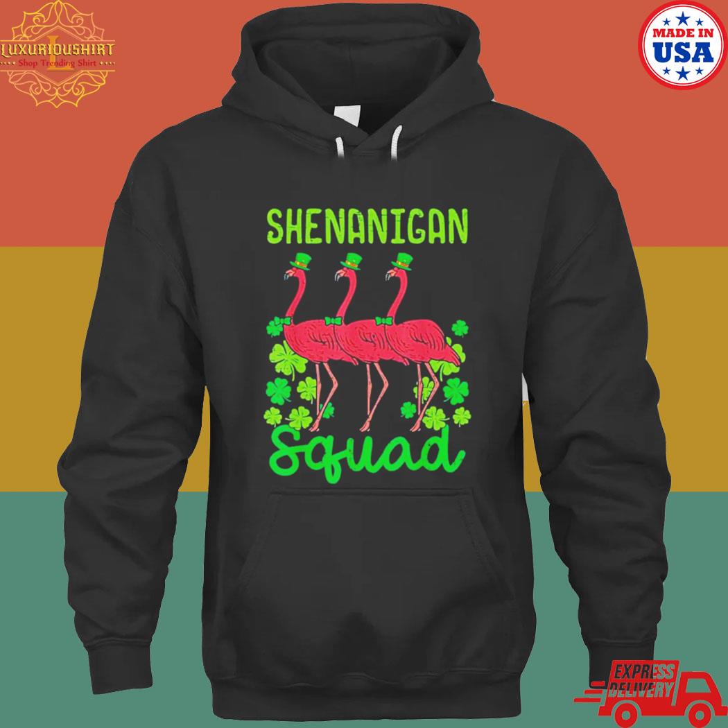 Official Shenanigan squad flamingo cute st patricks day bird animal T ...