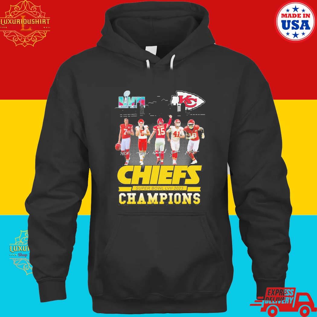 Official Kansas City Chiefs Super Bowl Lvii 2023 Champions Signatures T ...