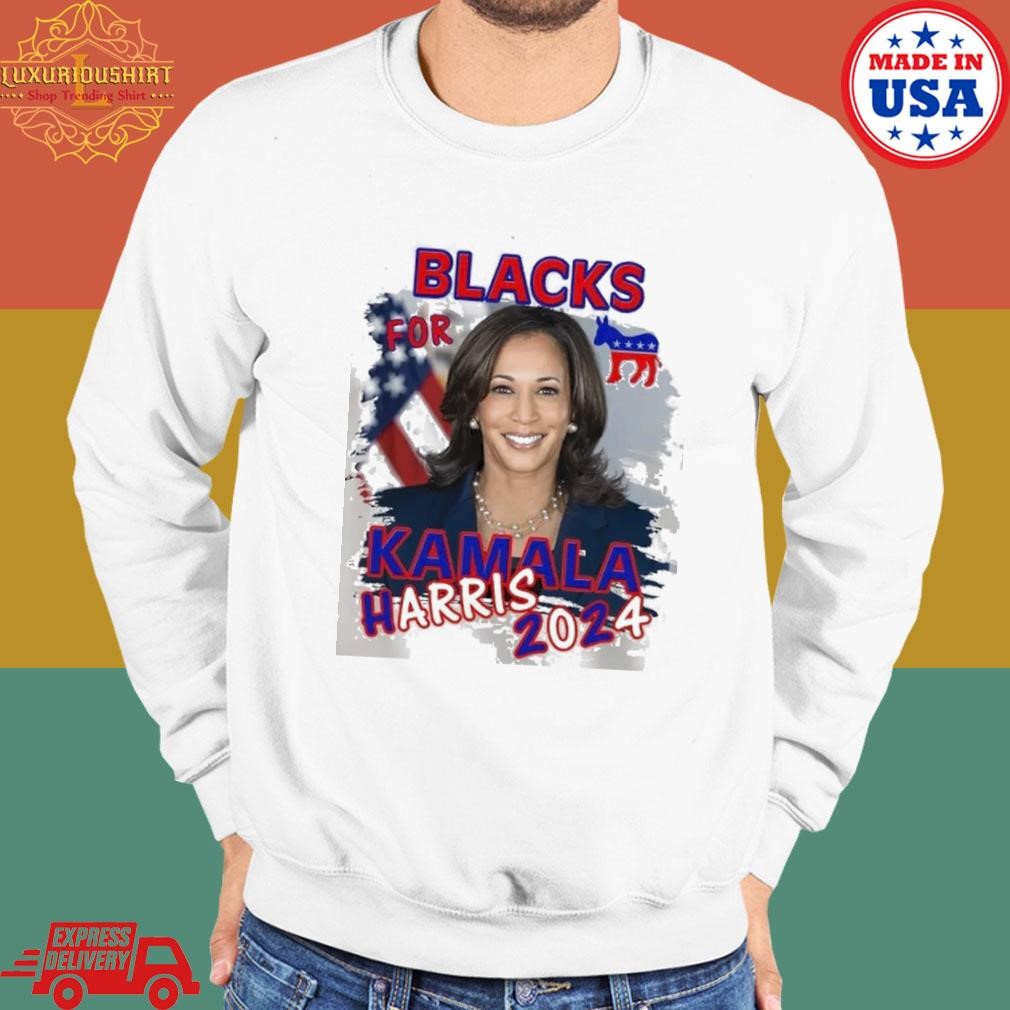 Official Black For Kamala Harris 2024 Democratic Party Donkey T-shirt ...