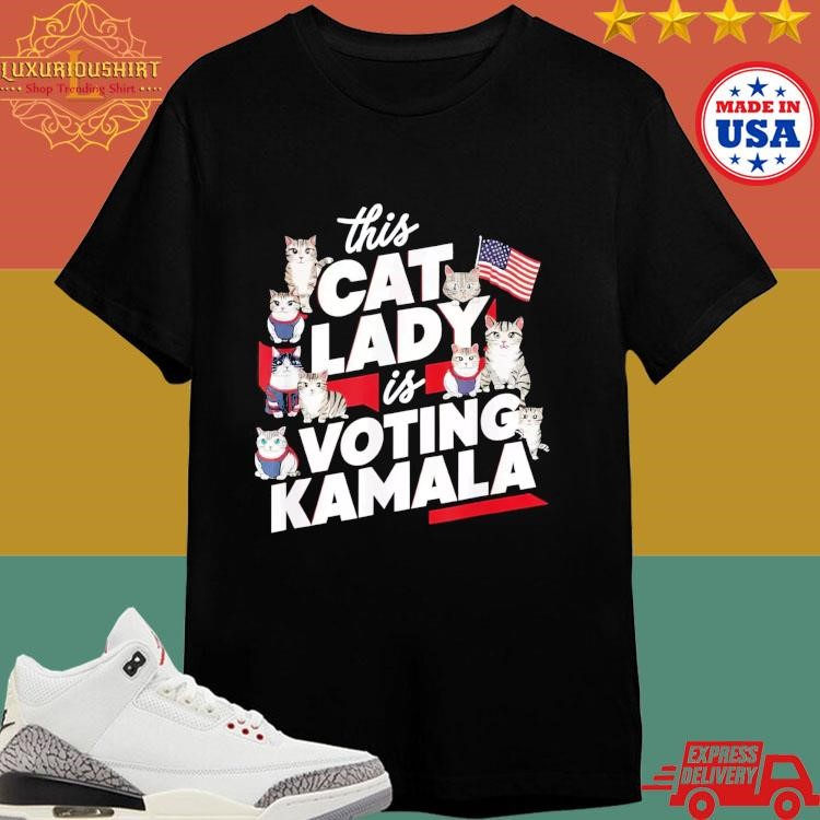 Official Cat Lady Voting for Kamala Harris 2024 1st Female President ...