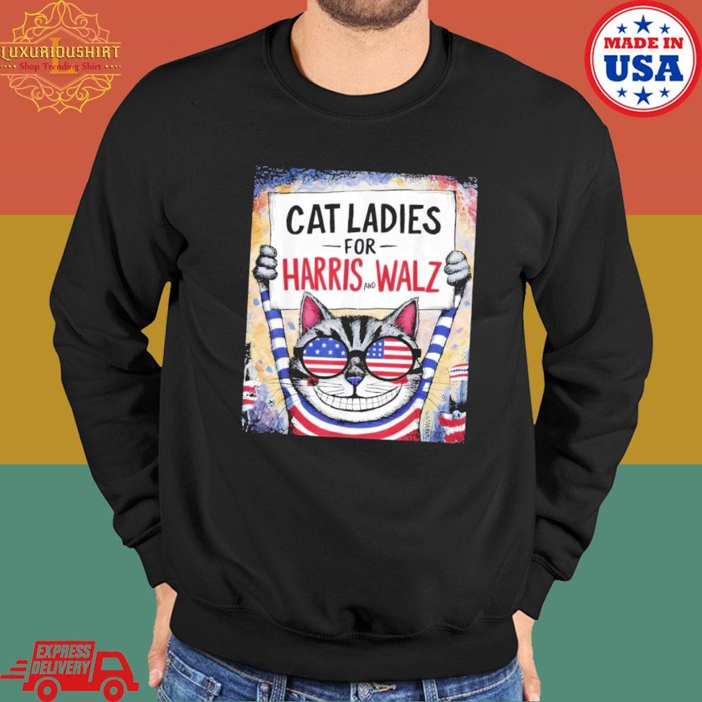Official Harris Walz 2024 Cat Ladies For Harris And Walz 2024 Shirt ...