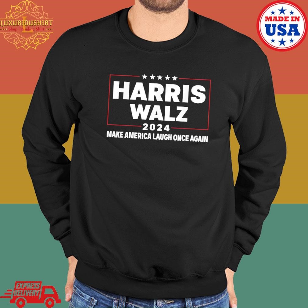 Official Kamala Harris Tim Walz 2024 Make America Laugh Once Again T ...