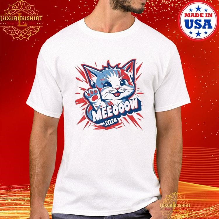 Official Meow 2024 Kamala Harris Election Cat Lady Crazy Kitty Shirt, hoodie, tank top, sweater ...