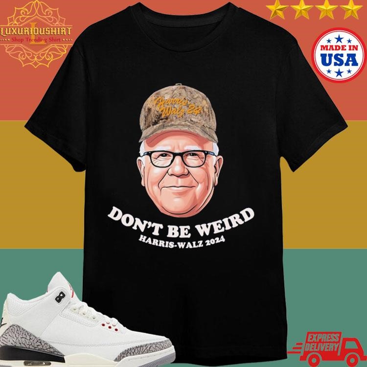 Official Tim Walz Harris Camo Hat Don't Be Weird Midwest 2024 T-shirt ...
